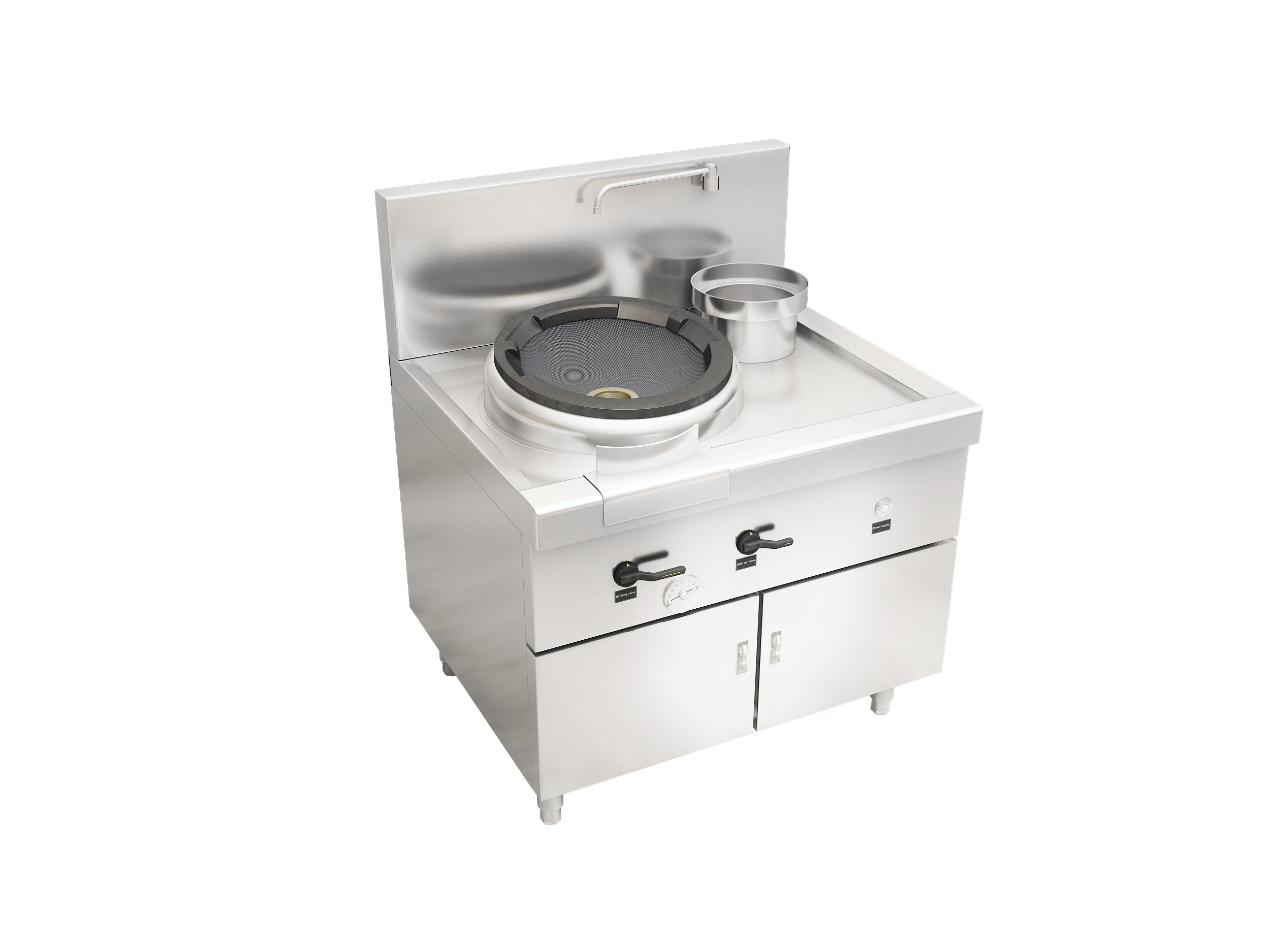 Single burner Kwaile Wok range with blower